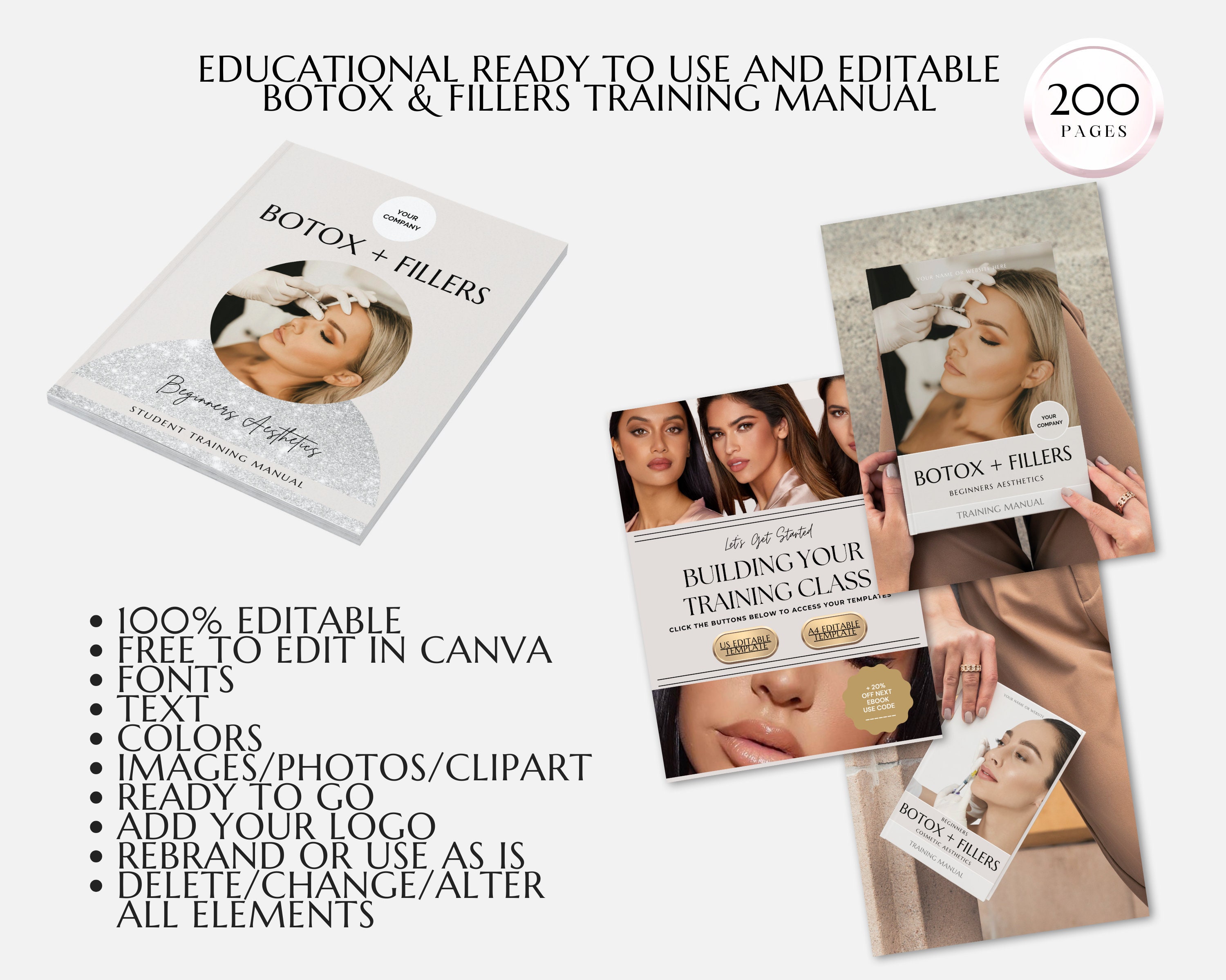Aesthetic Injections Training Manual, Botox Training Guide, Dermal ...