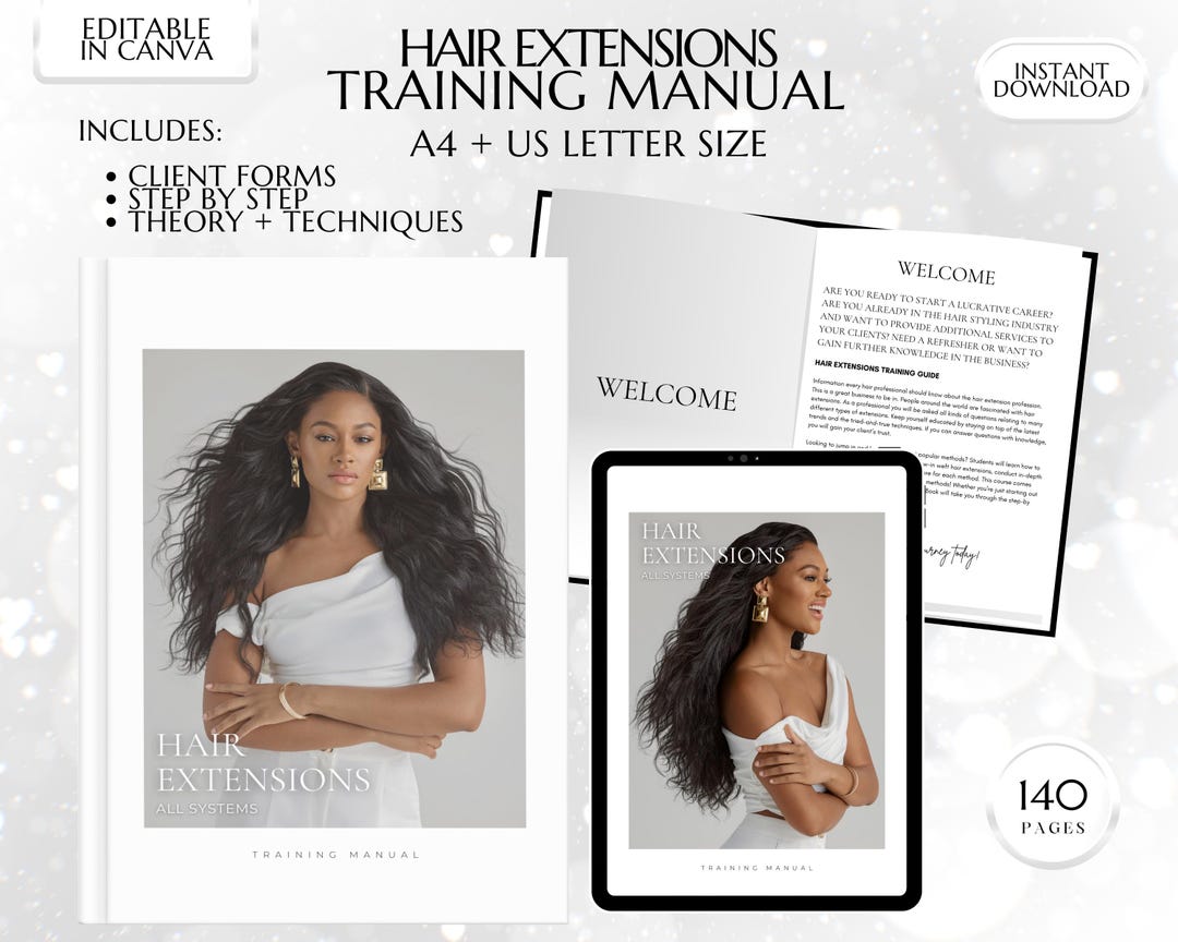 Hair Extensions Training Manual, Keratin Bond Fusion, Sew In, Weft ...