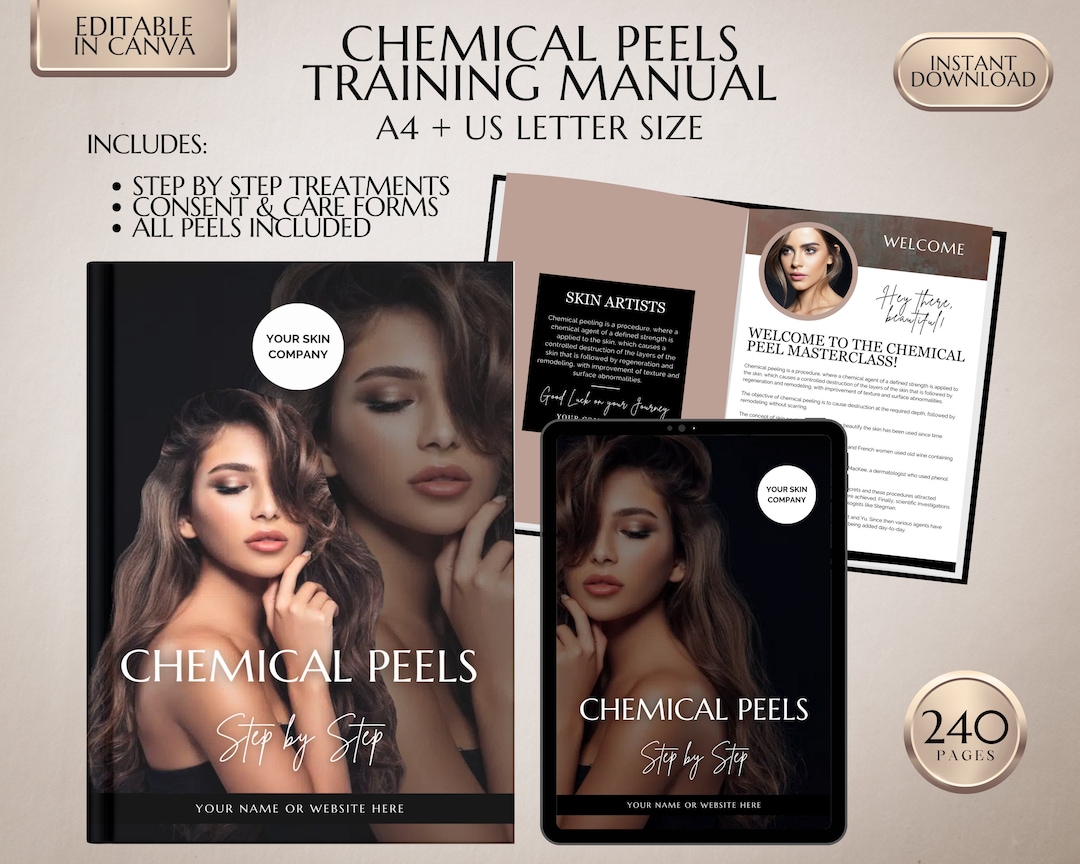 Chemical Skin Peels Manual, Chemical Peels Training Manual, Estheticians Skincare Training Guide ...