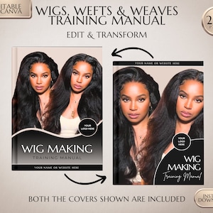 Wig Making Training Manual, Weaves, Wefts (edit Canva PDF) - Etsy