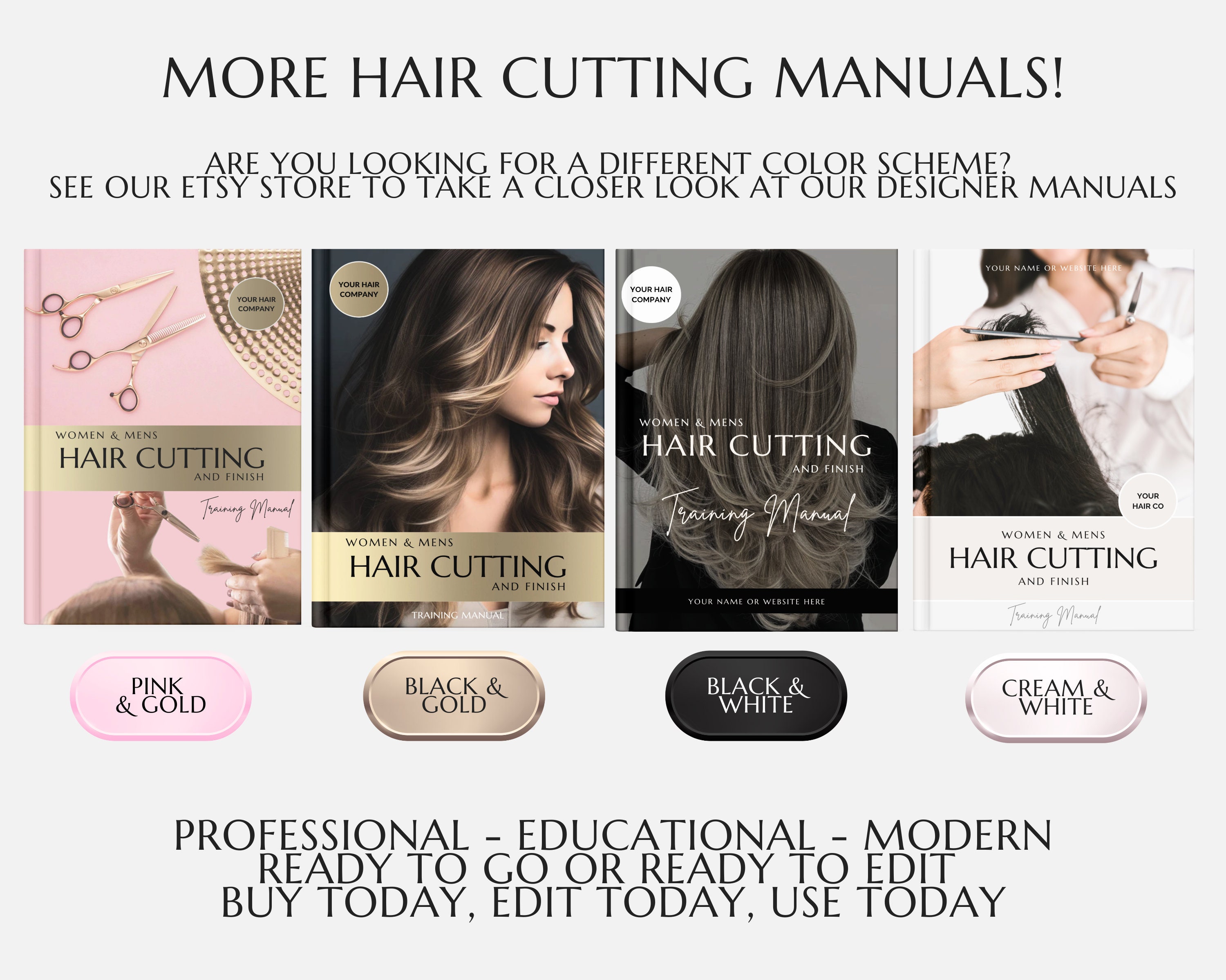 Hair Stylist Training Manual for Hair Cutting, Beginner and Experienced ...