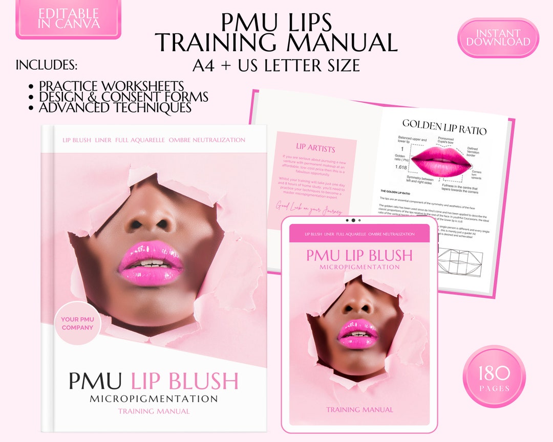 Lip Blush Manual, Lip Blushing Training Manual, Lip Micropigmentation ...