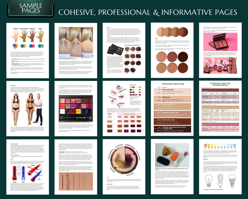 MUA Color Theory Training Manual, Makeup Artist Course (editable PDF ...