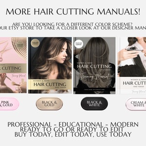 Hair Cutting Training Manual, Student Training Guide, Step by Step ...
