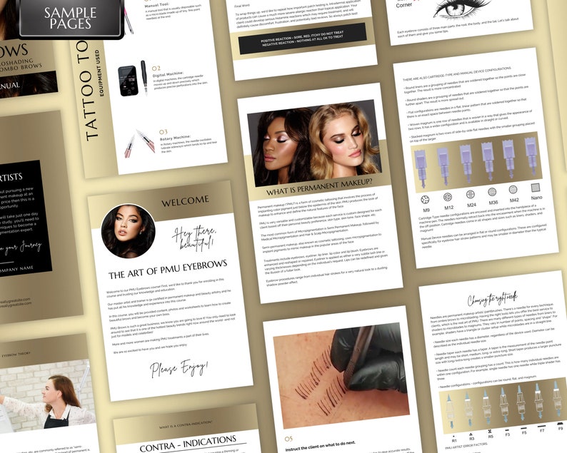 Permanent Makeup PMU Training Manual, Microblading, Microshading, Ombre ...