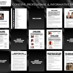 Hair Extensions Training Manual, Cosmetology Student, Canva (PDF) - Etsy