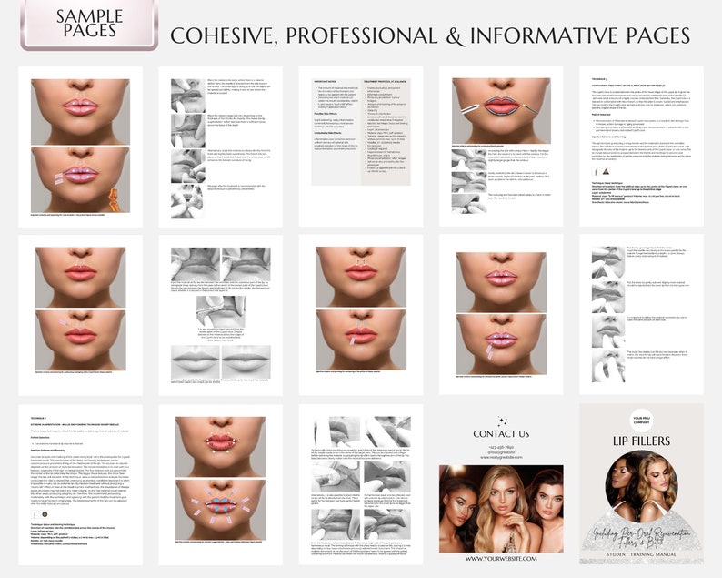 Lip Filler Training Manual, Injection Techniques, Botox (editable Canva ...