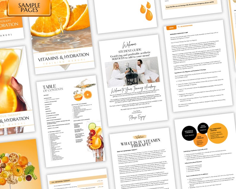 IV Vitamin Therapy Training Manual, IV Nutrient Formulas Training Guide ...