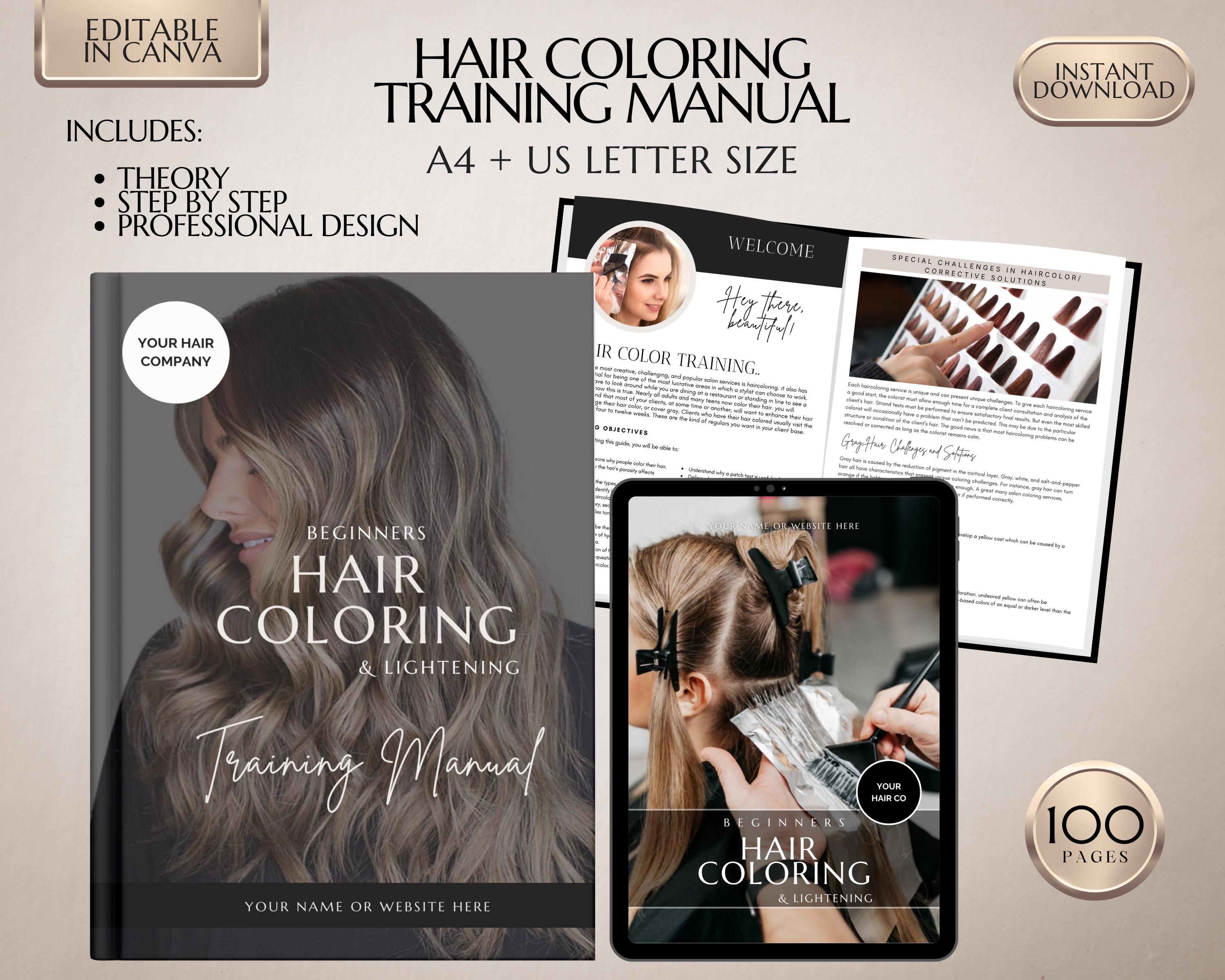 Hair Coloring Training Manual, Balayage & Lightening Guide (canva ...