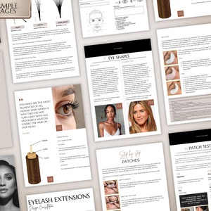 Lash Extensions Training Manual, Beauty School Guide (editable in Canva ...