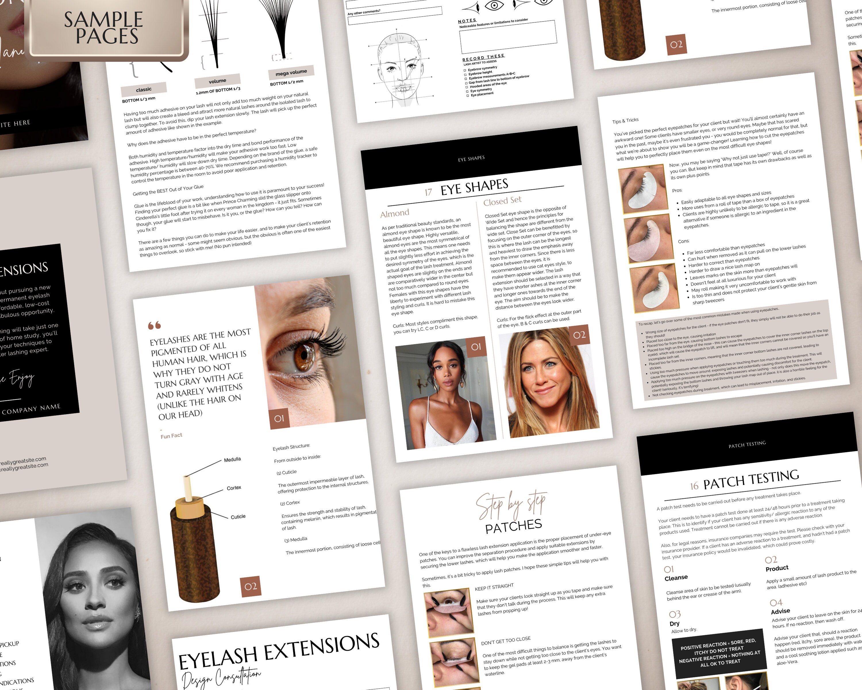 Lash Extensions Training Manual, Beauty School Guide (editable in Canva ...