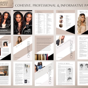 Wig Making Training Manual, Weaves, Wefts (edit Canva PDF) - Etsy