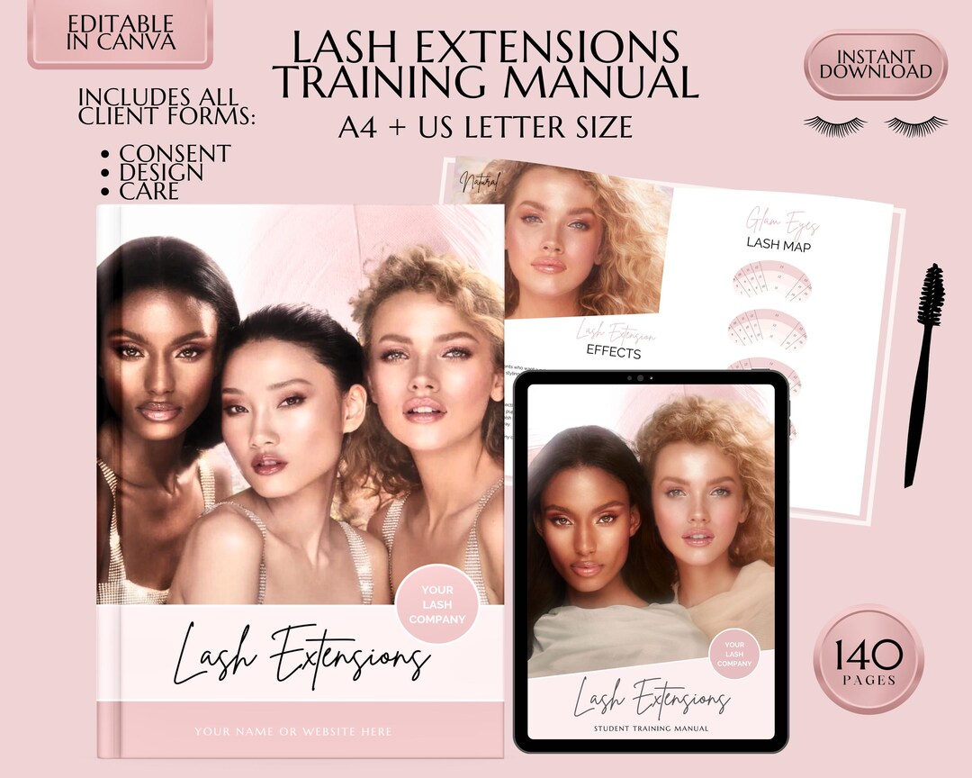 Editable Lash Manual, Lash Training, Lash Manual, Eyelash Extensions ...