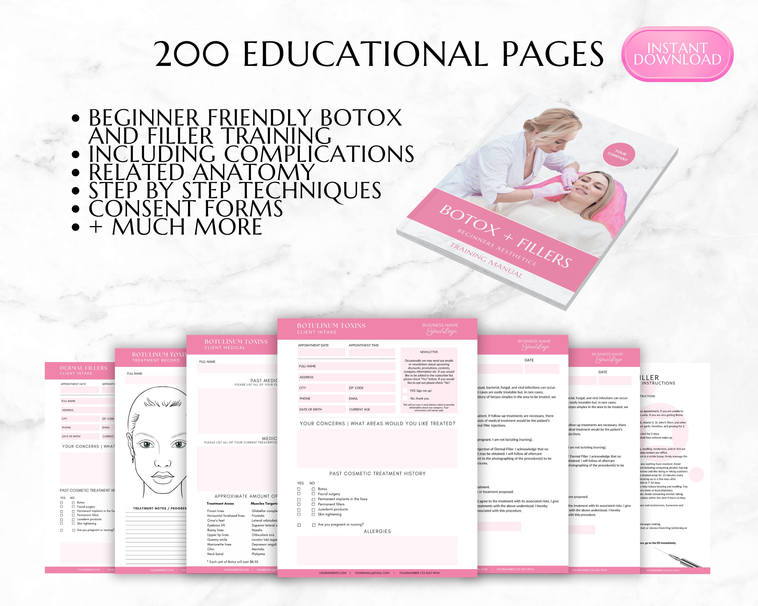 Foundation Botox and Dermal Fillers Training Manual, Beginner Botox Training Guide, Dermal ...