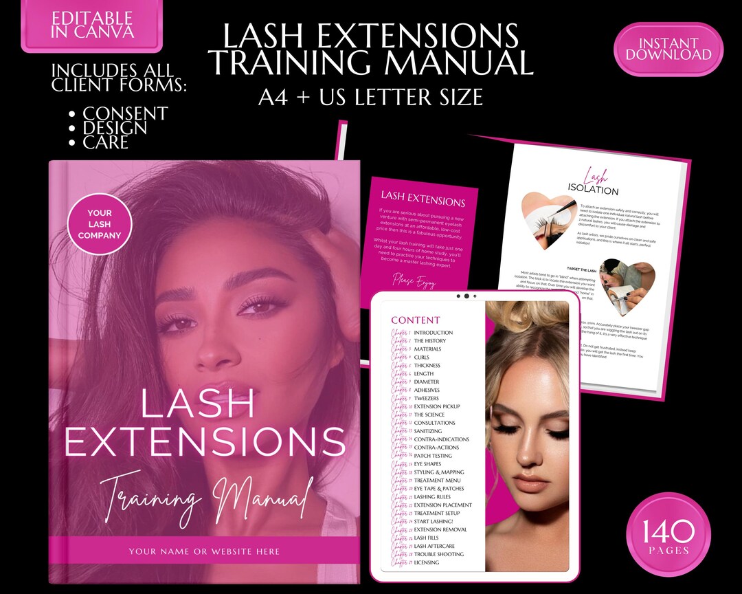 Lash Training Manual, Lash Manual, Eyelash Extensions Training Manual ...