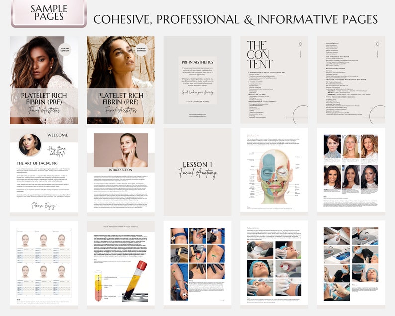 Platelet Rich Fibrin Training Manual, PRF Training Guide, Plasma Facial, Bio-lift, Bio Filler ...