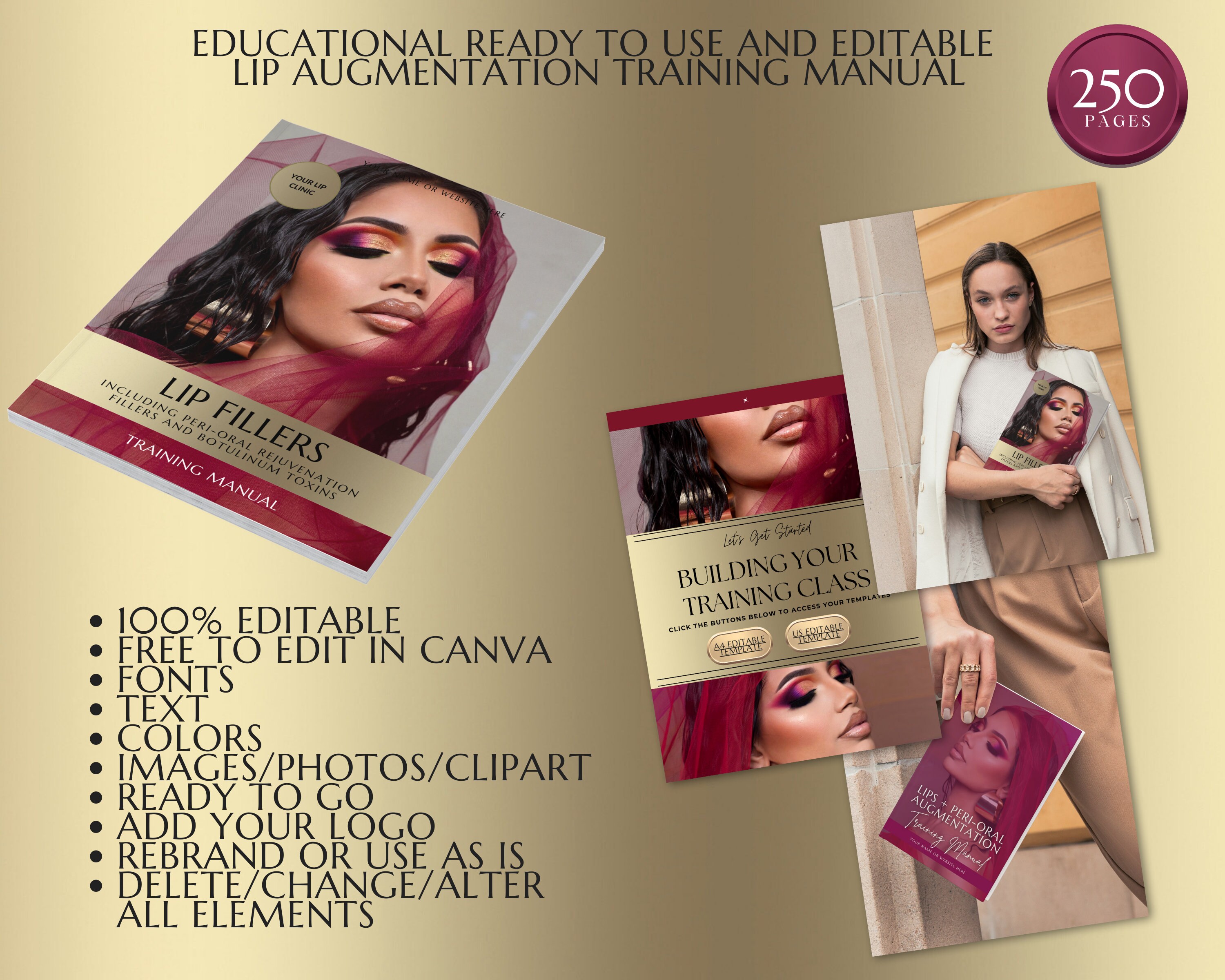Lip Filler Manual, Peri Oral Filler & Botox Training Manual, Lip ...