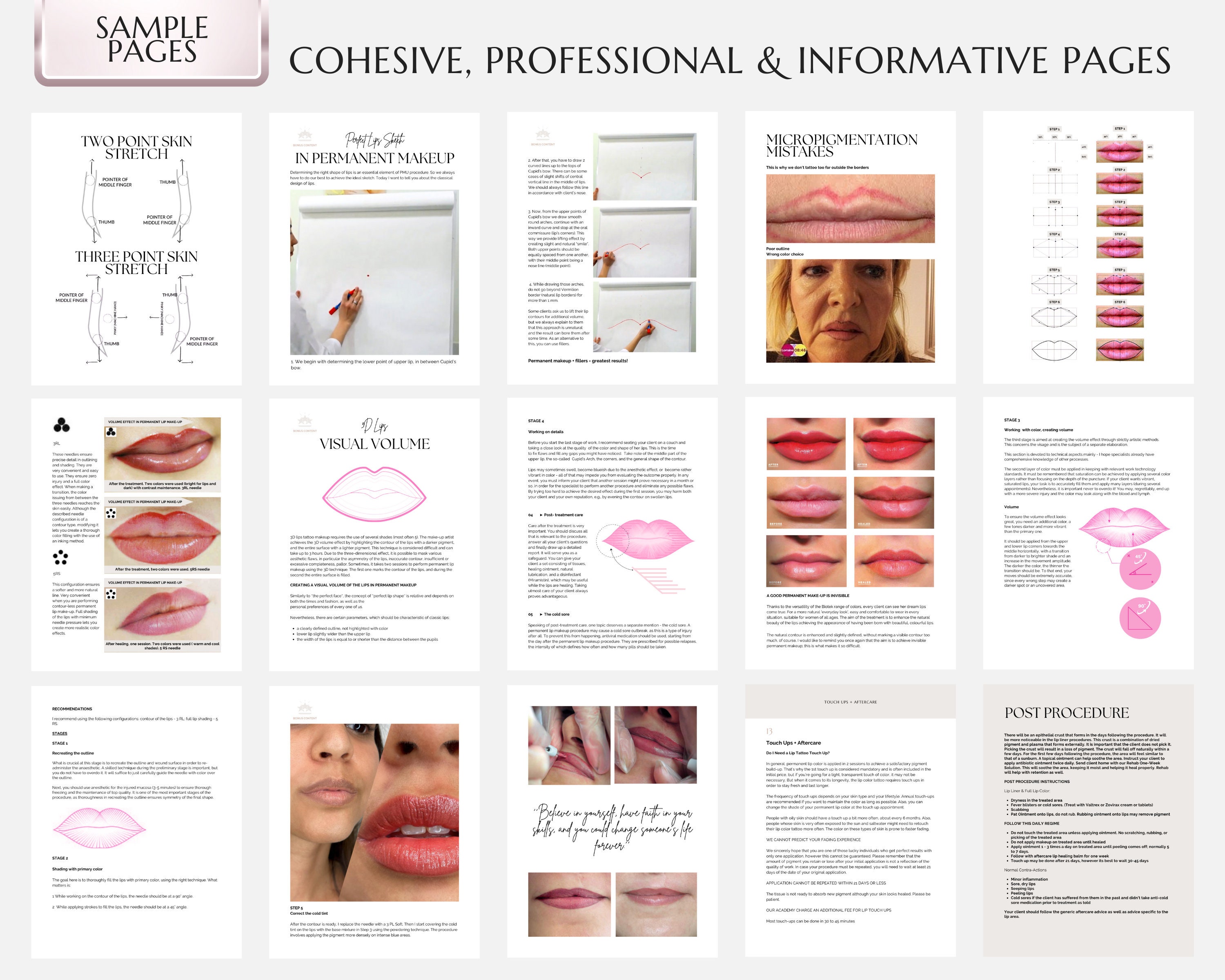Lip Blush Training Manual, Lip Blushing Training Guide, Lip ...