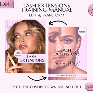 Lash Extension Training Manual, Beauty School Guide, Editable Ebook ...