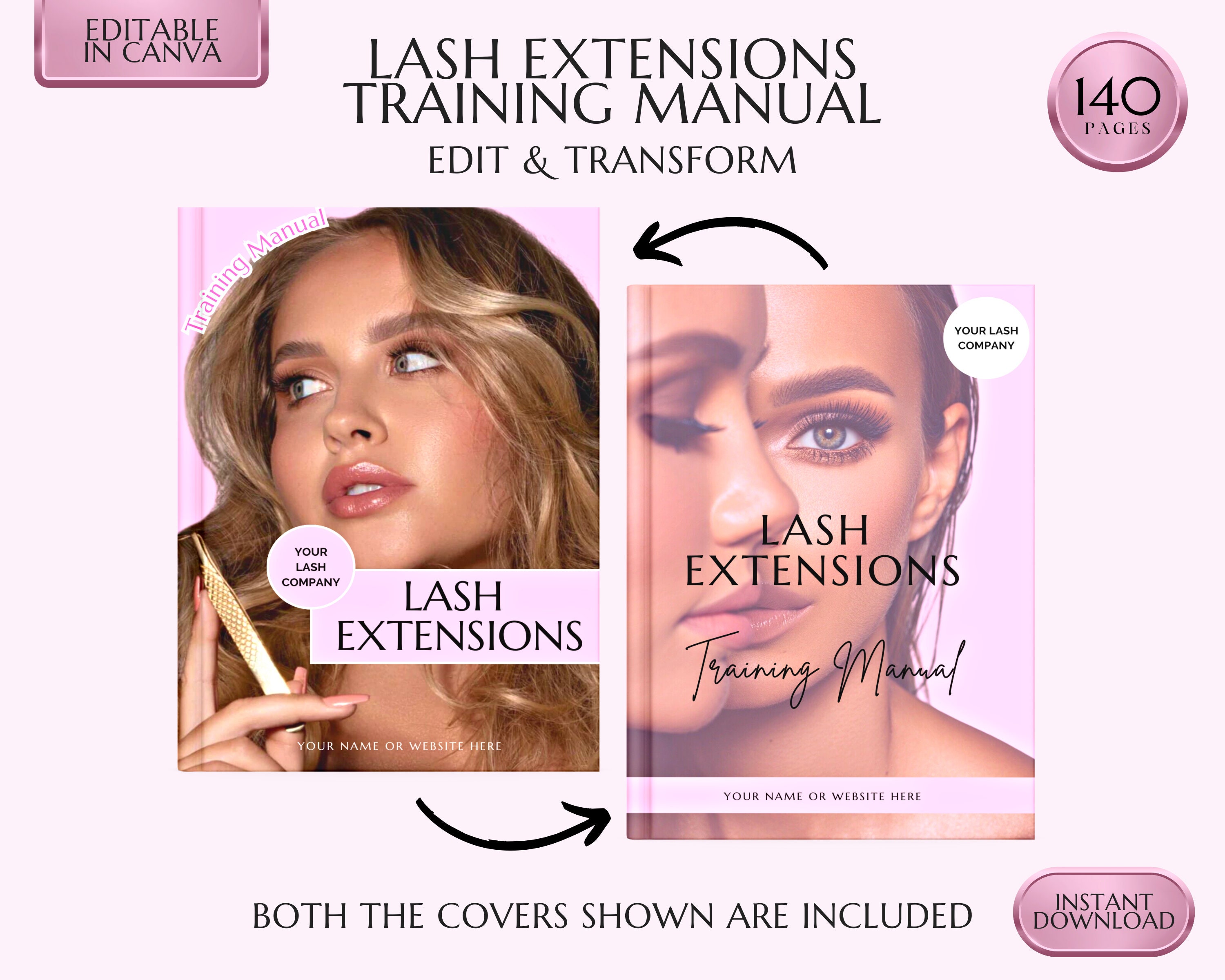 Lash Extension Training Manual, Beauty School Guide, Editable Ebook ...