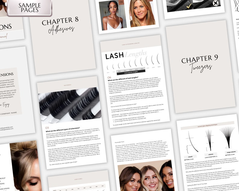 Eyelash Manual, Custom Lash Manual, Eyelash Extensions Training Manual ...