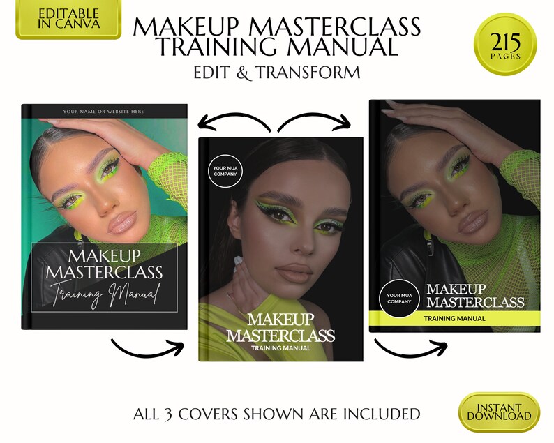Makeup Manual Tutorial, MUA Manual, Makeup Lessons, Makeup Workbook ...