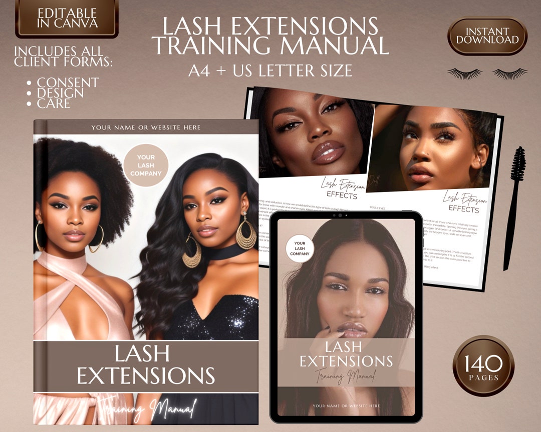 Editable Lash Manual, Lash Training Manual, Lash Manual, Eyelash ...
