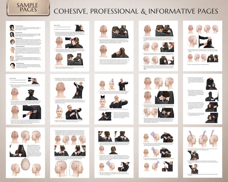 Hair Cutting Training Manual, Student Training Guide, Step by Step ...