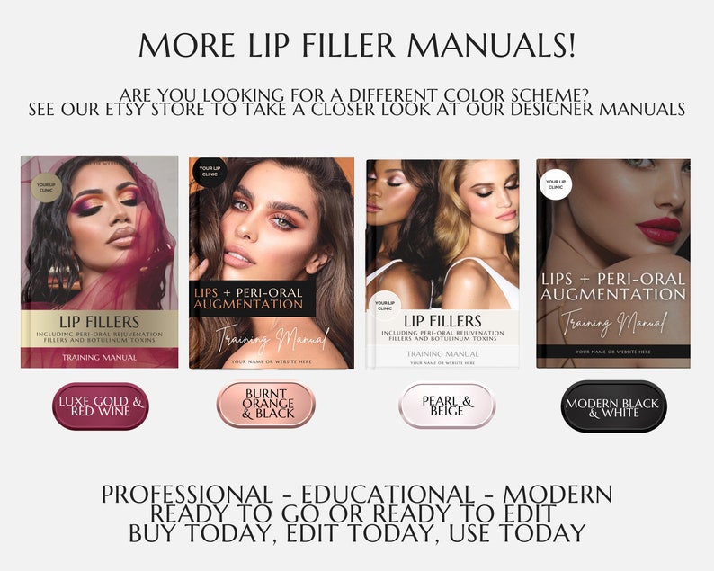 Lip Filler Training Manual, Augmentation Guide, Editable Ebook (PDF) - Etsy