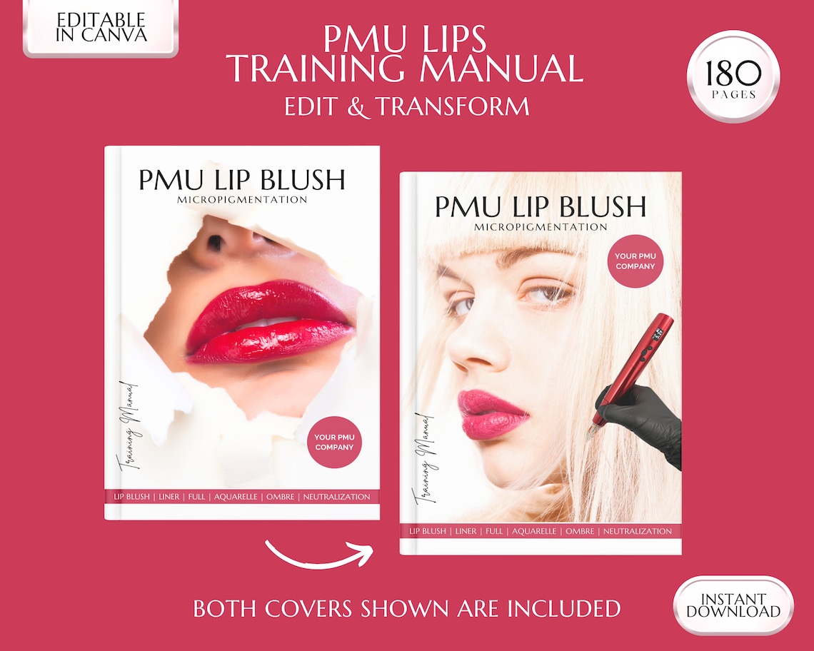 Lip Blush Training Manual, PMU Lips Course, Editable Guide, Tattoo Lip ...