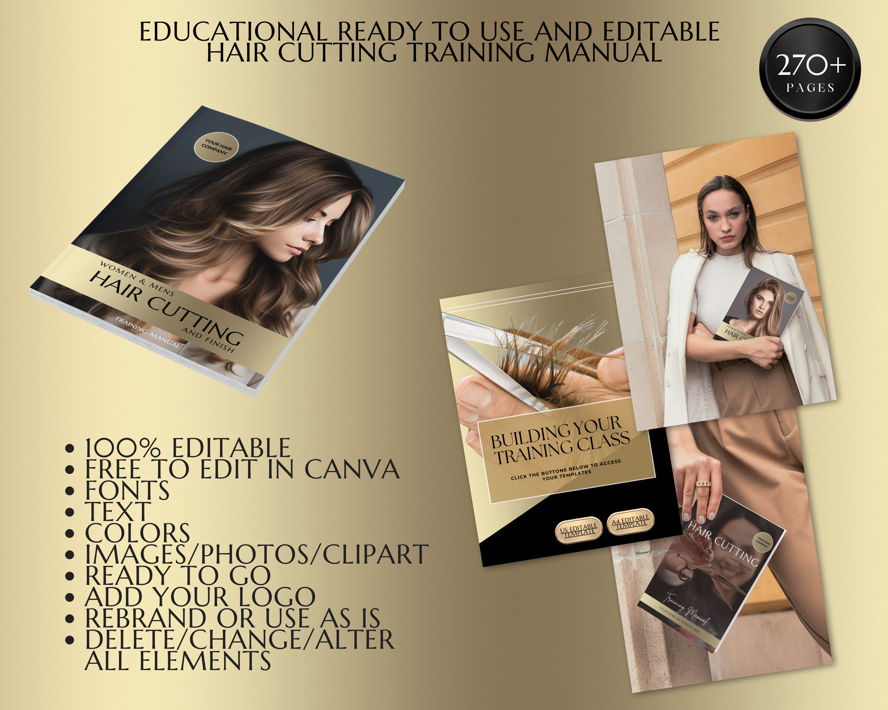 Hair Stylist Training Manual for Hair Cutting, Beginner and Experienced ...