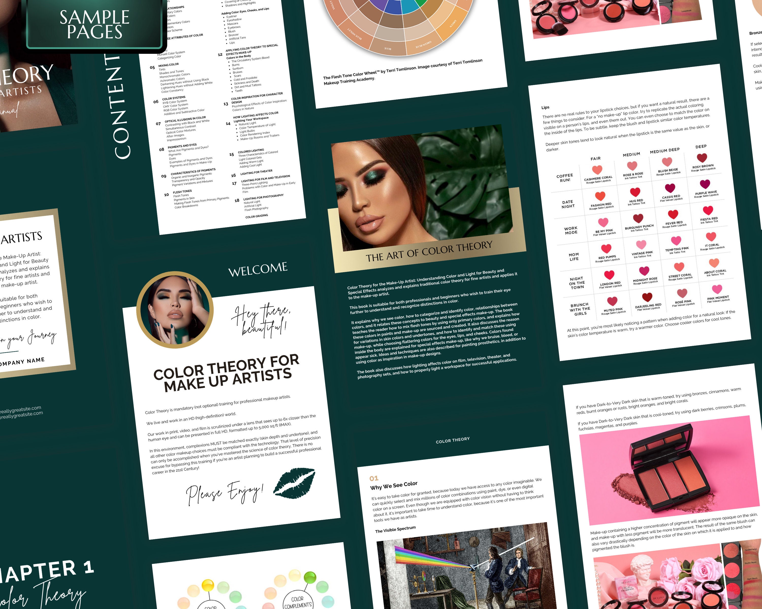 MUA Manual in Color Theory, Makeup Artist Mandatory Course, Training ...