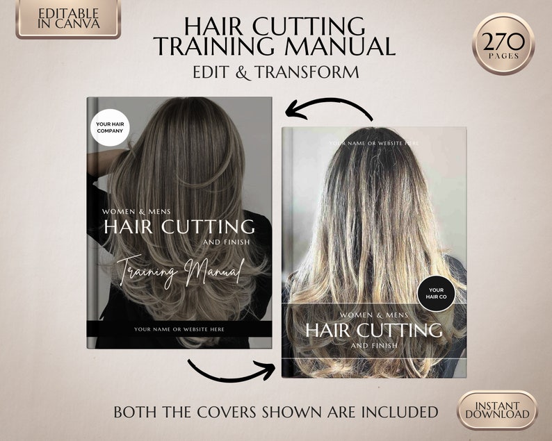 Hair Cutting Training Manual, Student Training Guide, Step by Step ...