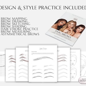 PMU Eyebrows Training Manual, Ombre, Powder Brows, Microblading ...