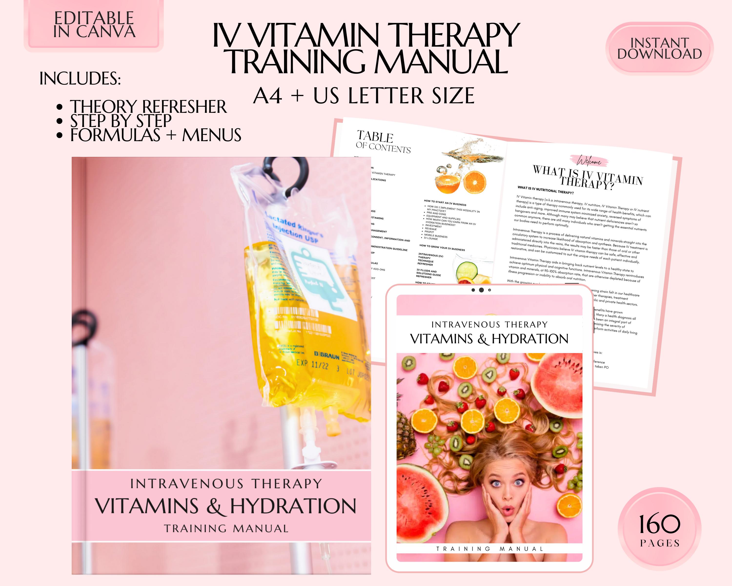 IV Vitamin Therapy Training Manual, IV Nutrient Formulas Training Guide ...