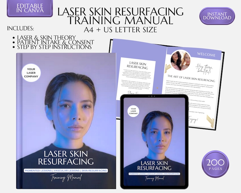 Laser Manual, Laser Skin Resurfacing Training Manual, Laser Training Guide, Laser Training ...