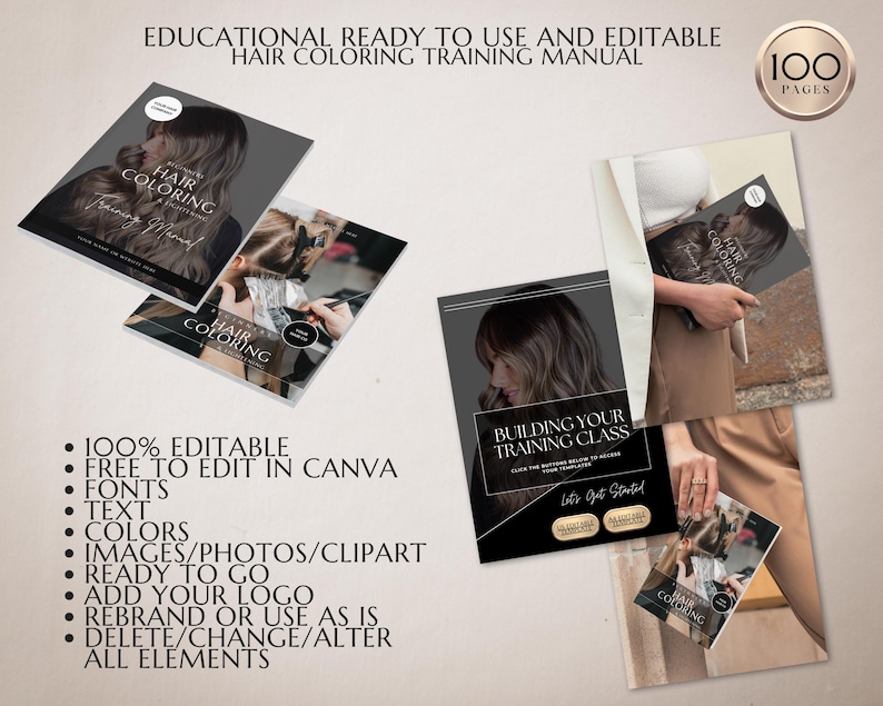 Hair Coloring Training Manual, Hair Lightening Guide, Balayage, Student ...