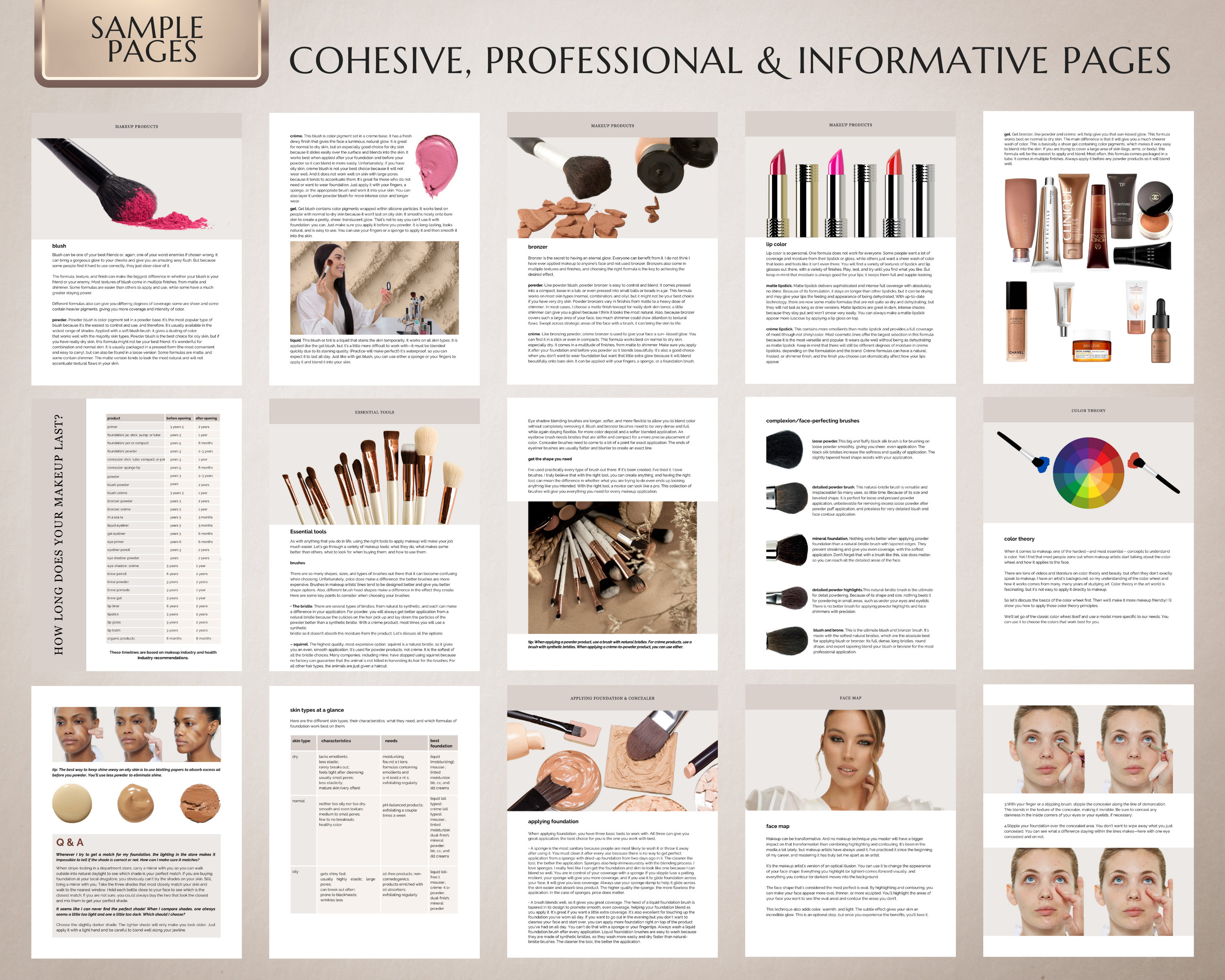 Makeup Tutorial, Digital Makeup Guide, Makeup Lessons, Makeup Workbook ...