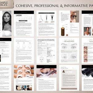 Lash Extensions Training Manual, Beauty School Guide (editable in Canva ...