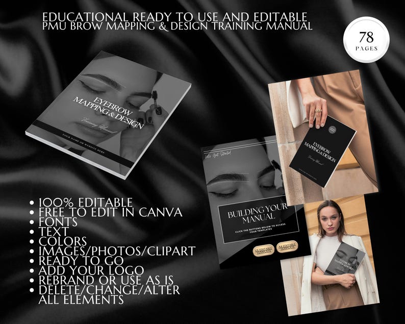 Brow Mapping Manual, Eyebrow Mapping Workbook, Brow Mapping & Design Course, Student Training ...