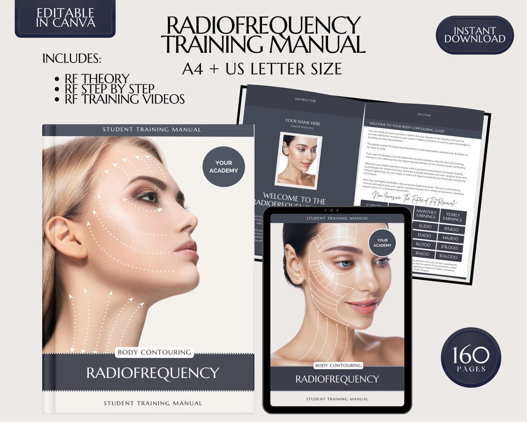 Radiofrequency Training Manual, Body Contouring Course (editable in ...