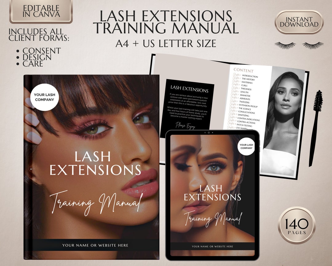 Lash Manual, Eyelash Extensions Training Manual, Lash Extensions Guide ...
