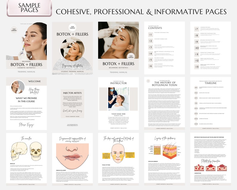 Aesthetic Injections Training Manual, Botox Training Guide, Dermal Fillers Course, Beginners ...