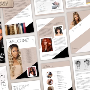 Wig Making Training Manual, Weaves, Wefts (edit Canva PDF) - Etsy
