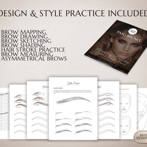 PMU Brows Training Manual, Ombre, Powder Brows, Microblading, Microshading, Color Corrections ...