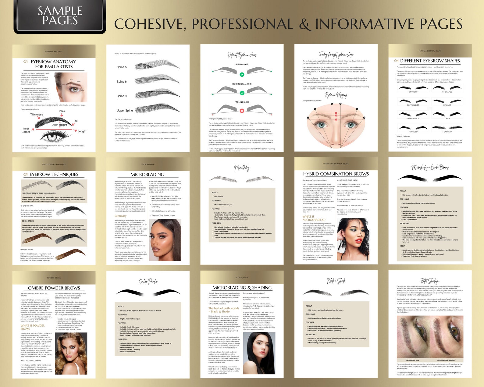 Permanent Makeup PMU Training Manual, Microblading, Microshading, Ombre ...