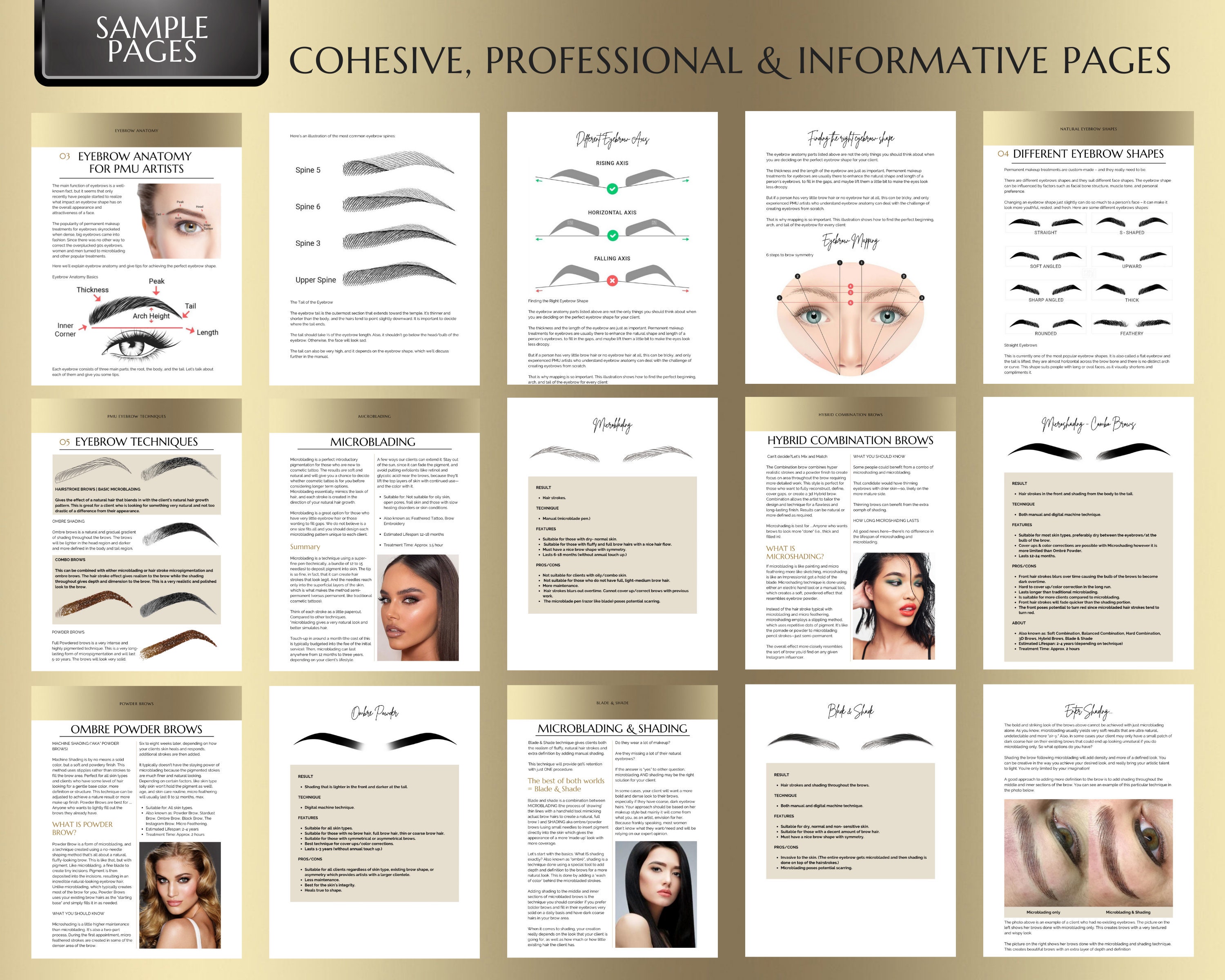 Permanent Makeup PMU Training Manual, Microblading, Microshading, Ombre ...
