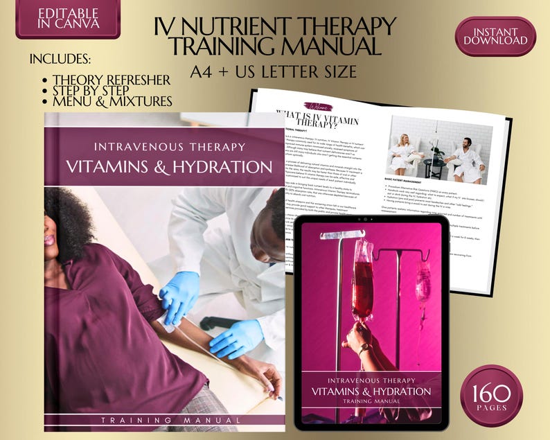 IV Nutrient Therapy Training Manual, IV Vitamin Therapy Training Guide ...