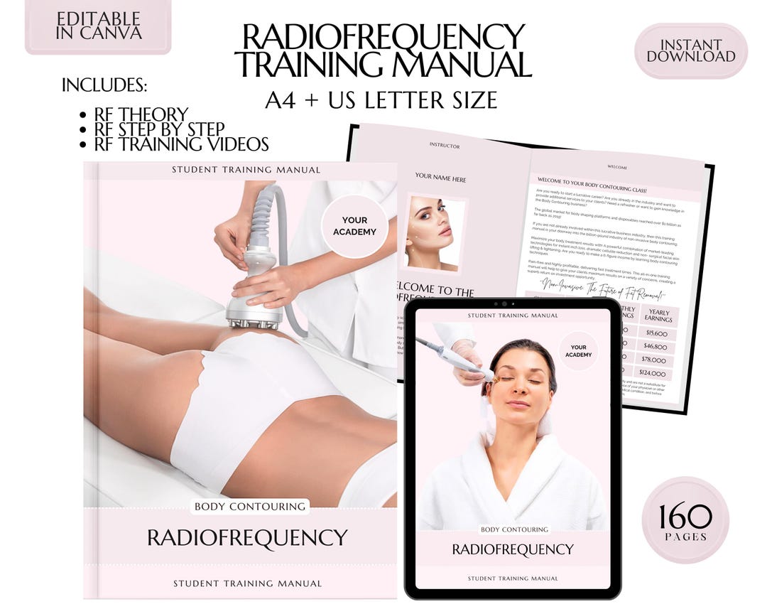 Radiofrequency Training Manual, Body Contouring Course (editable in ...