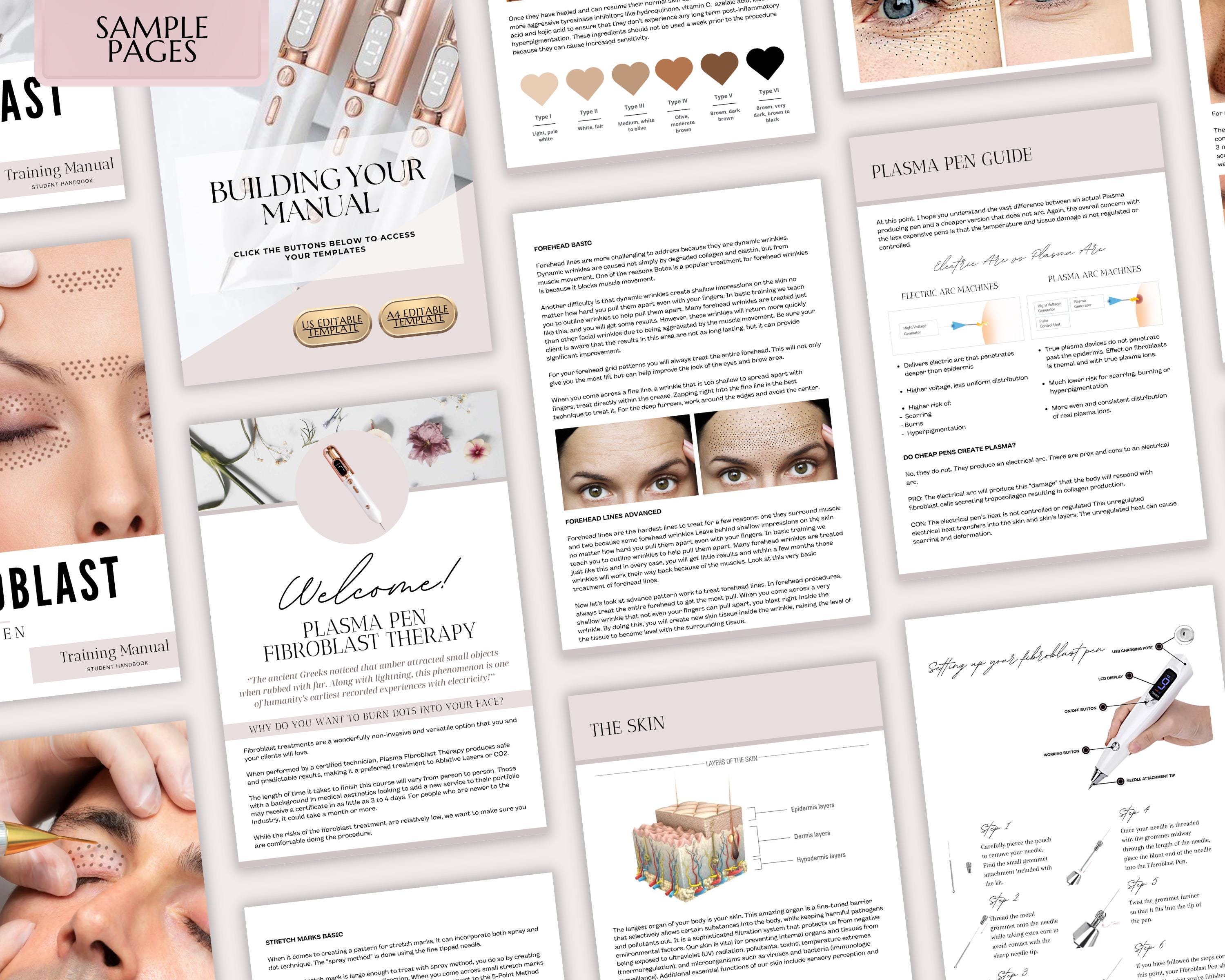 Fibroblast Plasma Pen Training Manual, Complete Plasma Pen Guide ...